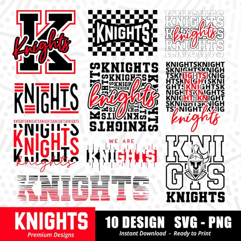 Knights Team SVG Bundle, Cheer Designs (digital Download) - Etsy