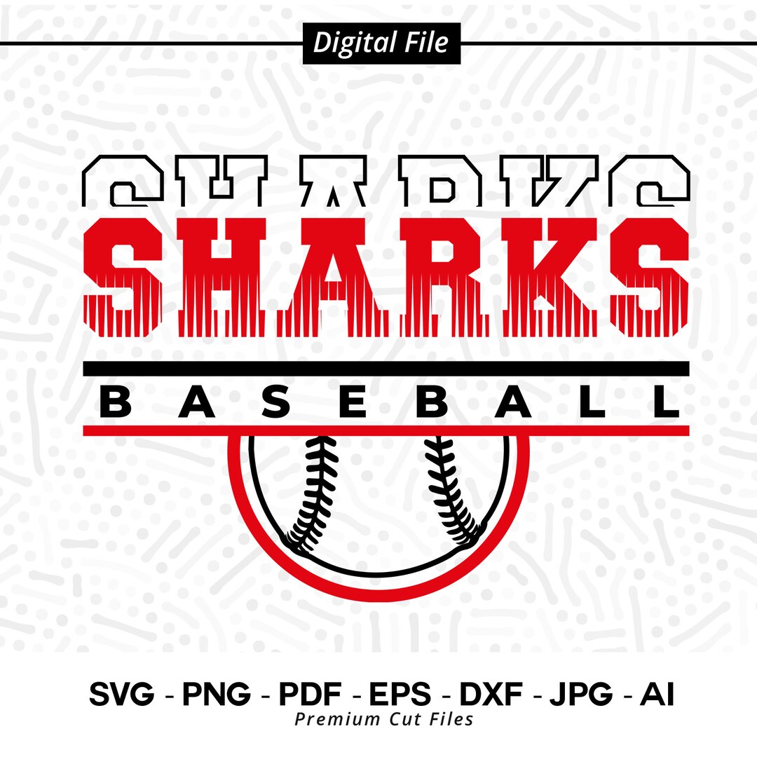 Sharks Baseball SVG PNG, Baseball Svg, Sharks Svg, Baseball Shirt Svg ...