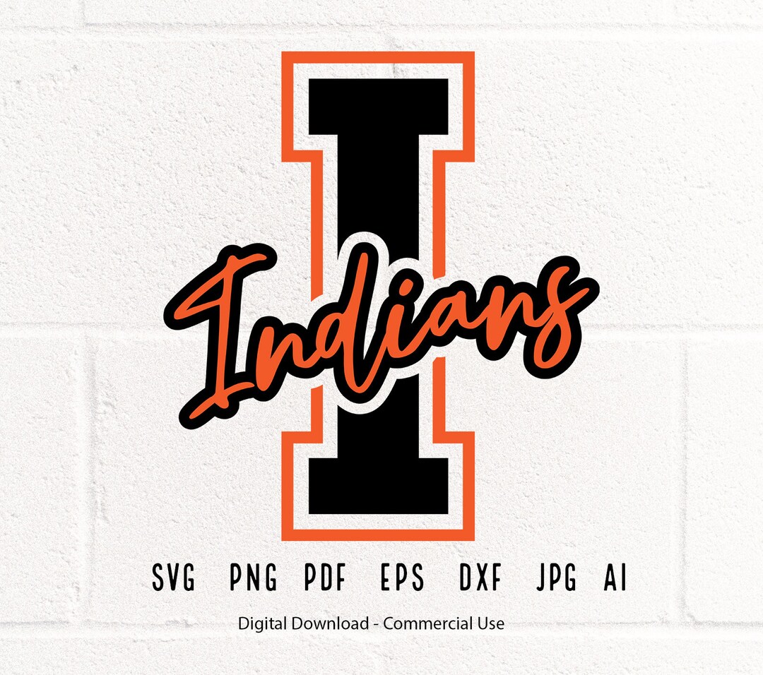 Indians SVG PNG, Indians Mascot Svg, Indians Cheer Svg, Indians Shirt ...
