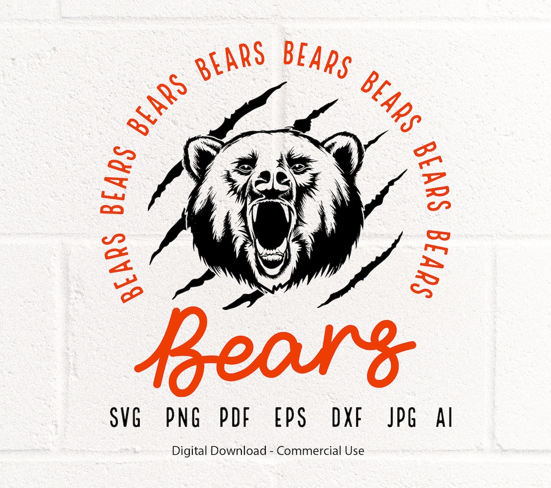 Bears SVG PNG, Bears Face Svg, Bears Claw Svg, Bears Mascot Svg, Bears ...