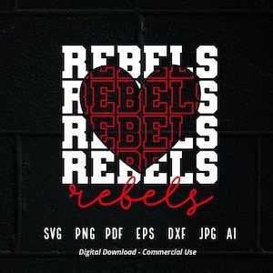 Rebel Heart Svg, Rebel, Rebels, Heart Svg, Png, Sublimation, Heart ...