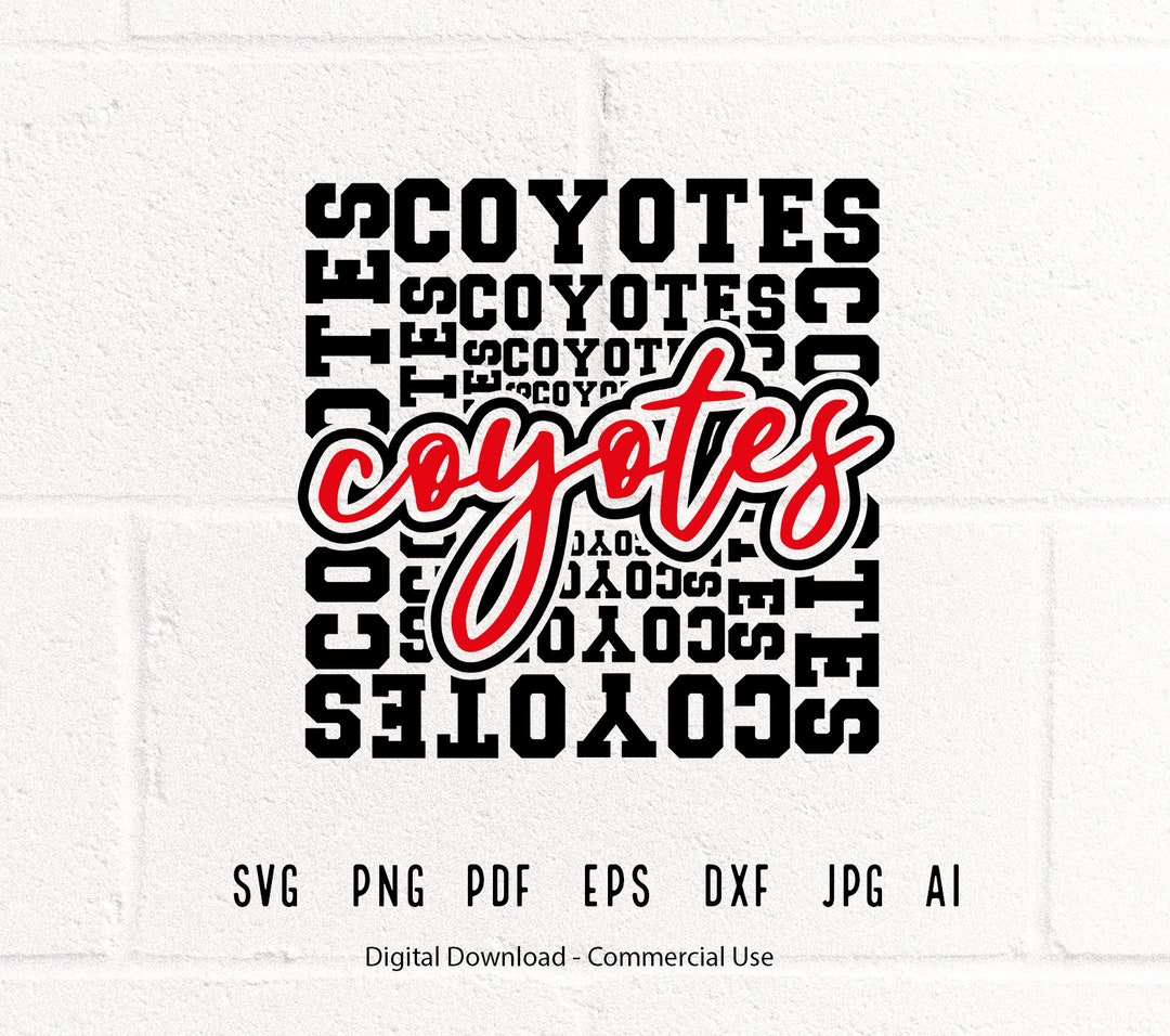 Coyotes SVG PNG, Coyotes Mascot Svg, Coyotes Cheer Svg, Coyotes Shirt ...