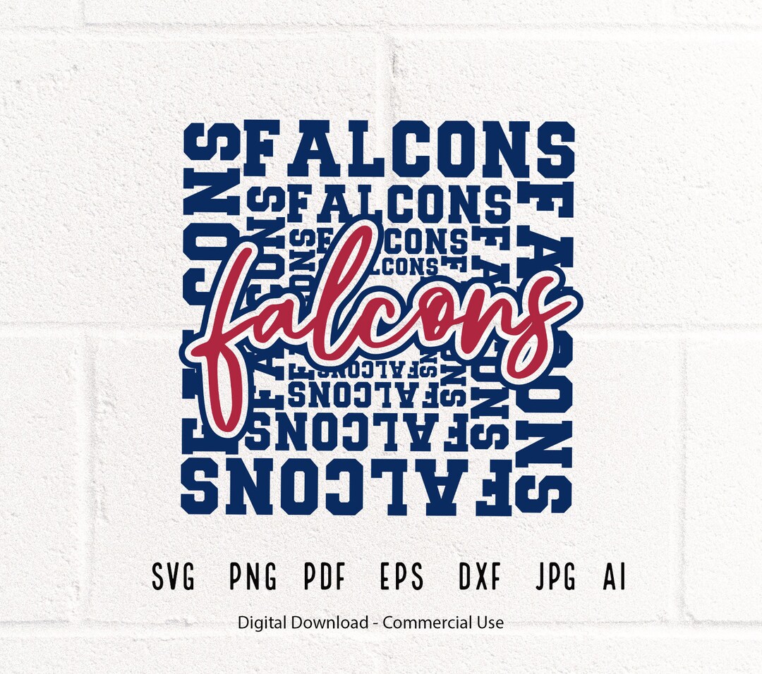 Falcons SVG PNG, Falcons Mascot Svg, Falcons Cheer Svg, Falcons Shirt ...