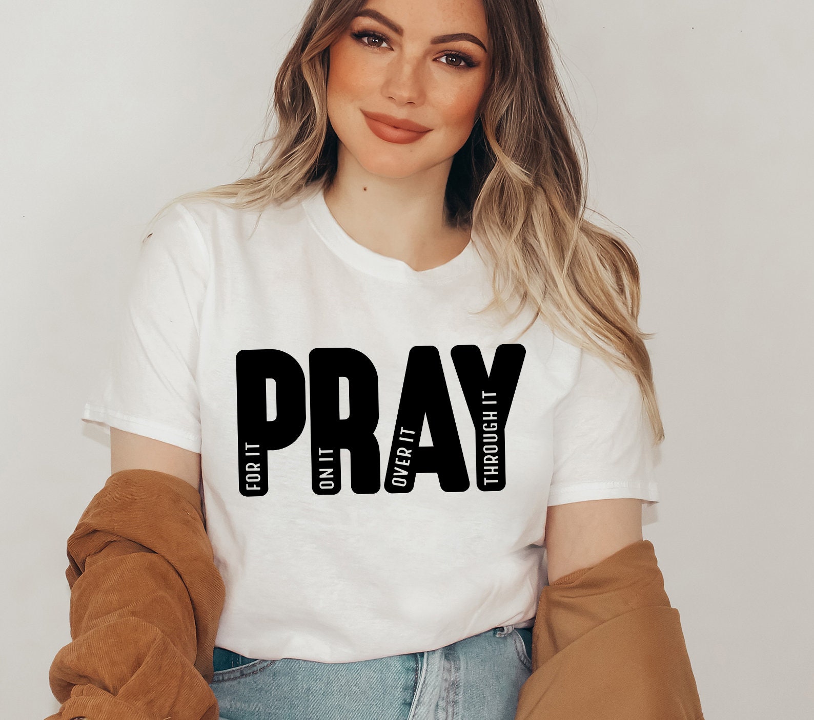 Pray SVG PNG Pray on It Pray Through It Pray Over It - Etsy