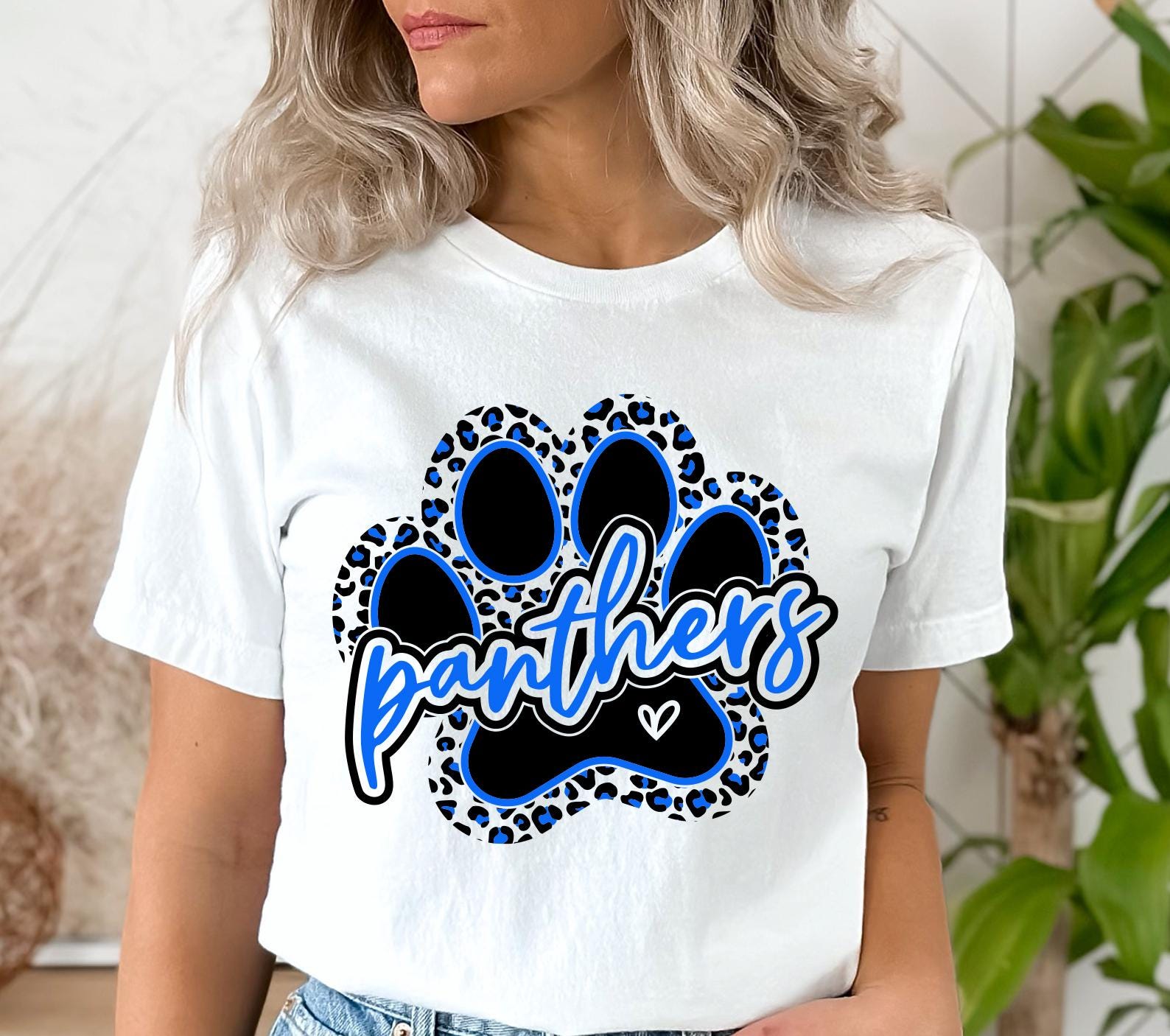 Leopard Print Panthers Paw SVG | Football Mom, Cheer (digital File) - Etsy