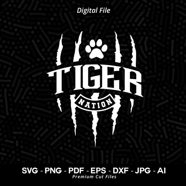 Tiger Paw Svg - Etsy