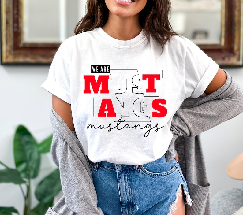 Mustangs SVG Bundle - Mascot and Cheer Designs for Shirts - Etsy