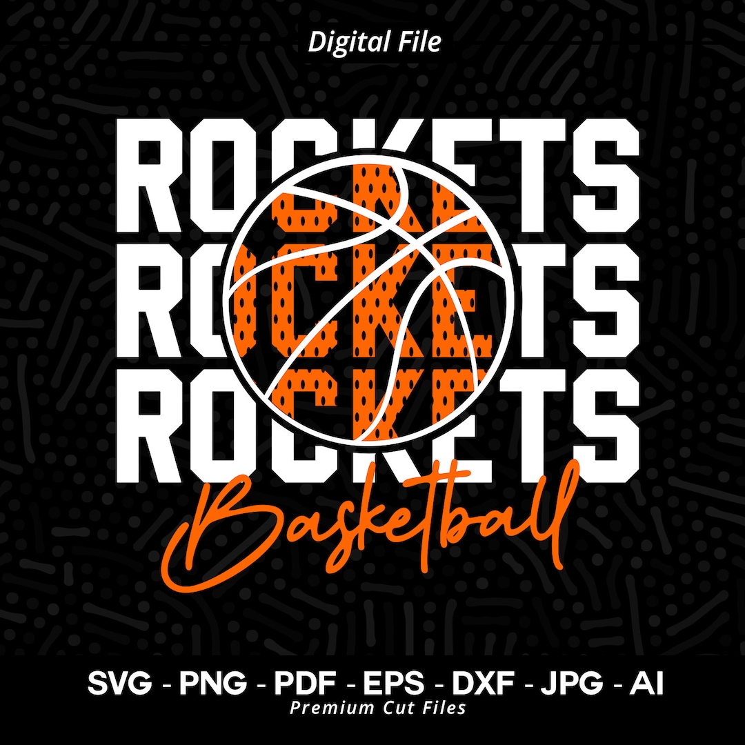 Rocket Basketball SVG: Sublimation Clipart, Cut Files (digital Download ...