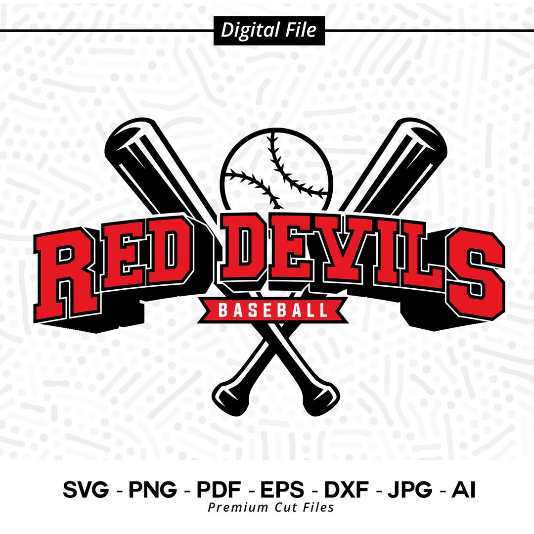 Red Devils Baseball SVG PNG, Baseball Svg, Red Devils Svg, Baseball ...