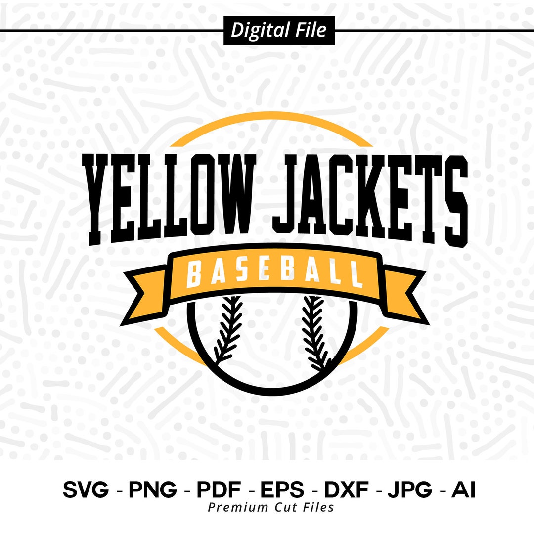 Baseball SVG PNG, Yellow Jackets, Baseball, Svg, Yellow Jacket Baseball ...