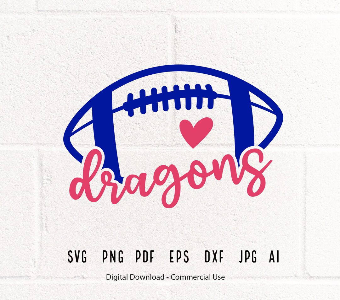 Dragon Football Svg Dragon Dragons Football Svg Png - Etsy