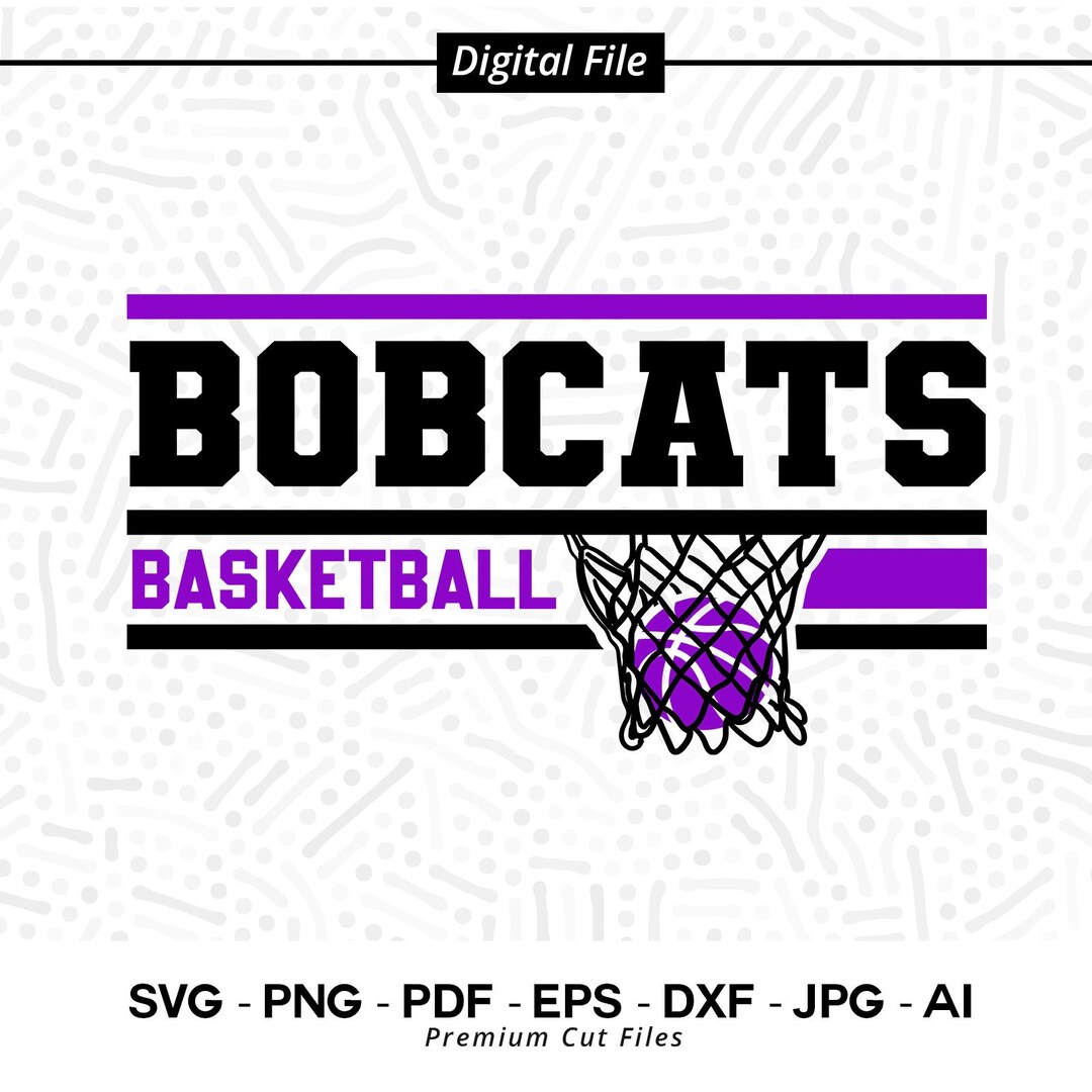 Bobcats Basketball SVG PNG, Bobcats Svg, Bobcat Svg, Basketball Svg ...