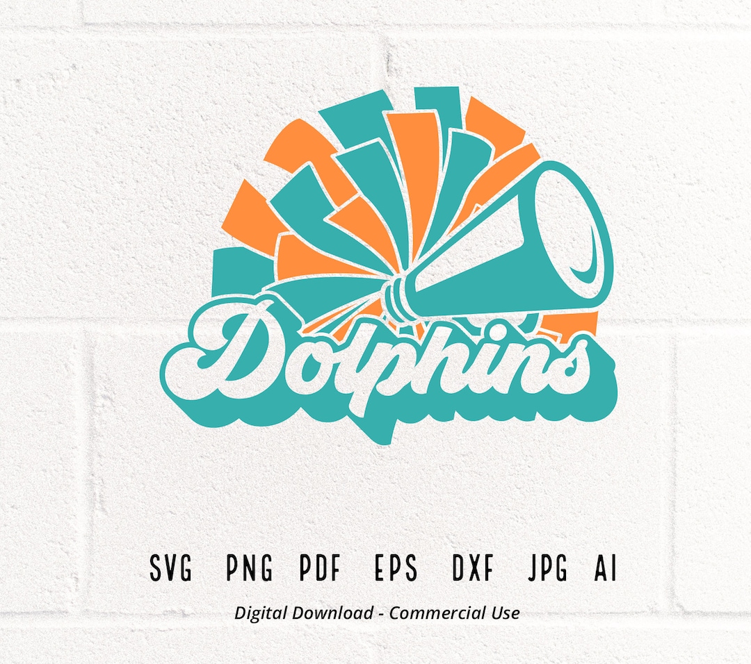 Dolphin Cheer Svg, Dolphin, Dolphins, Cheer Svg, Png, Sublimation, Pom ...