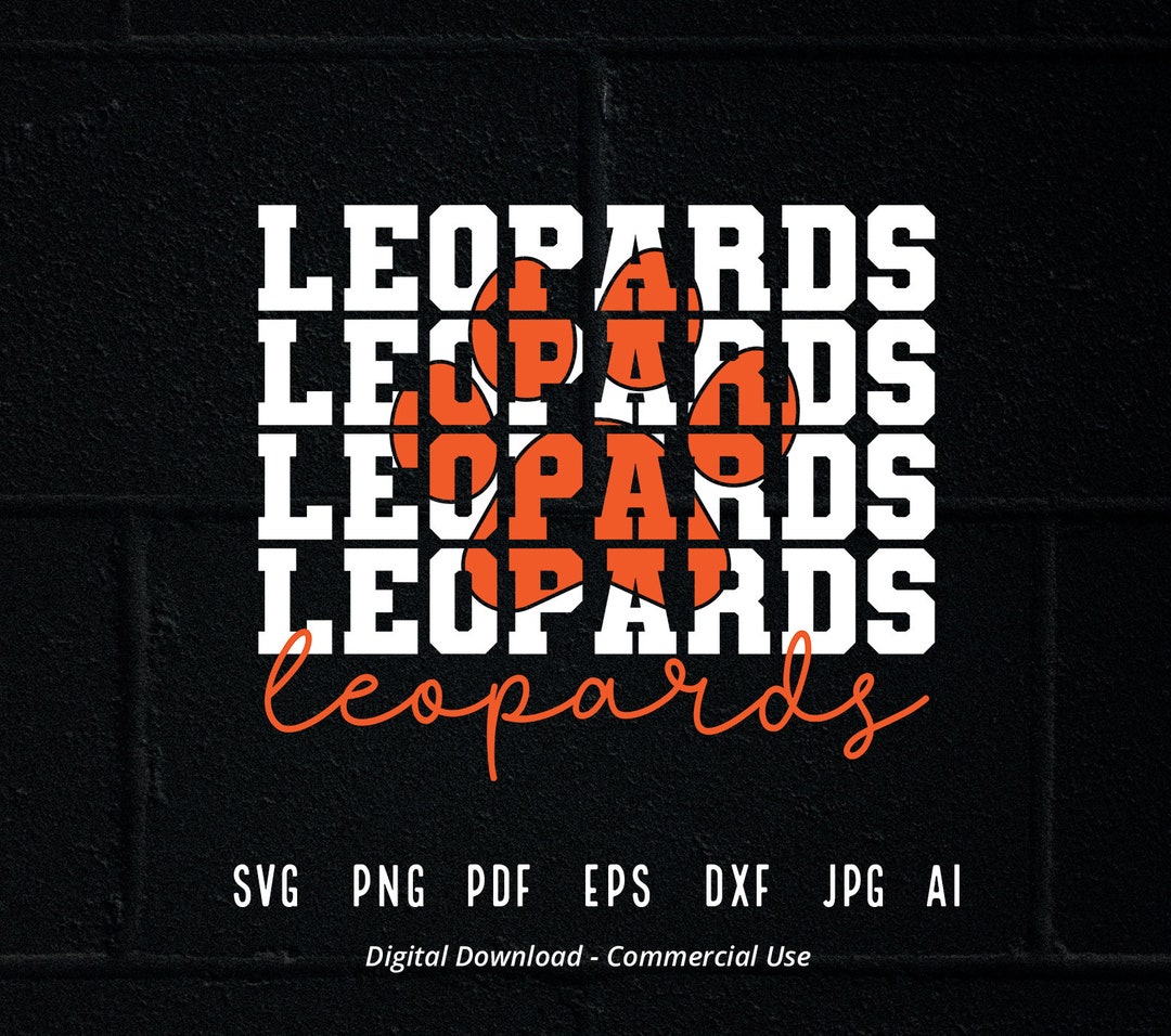 Stacked Leopards Paw SVG, Leopards Mascot Svg, Leopards Svg, Leopards ...