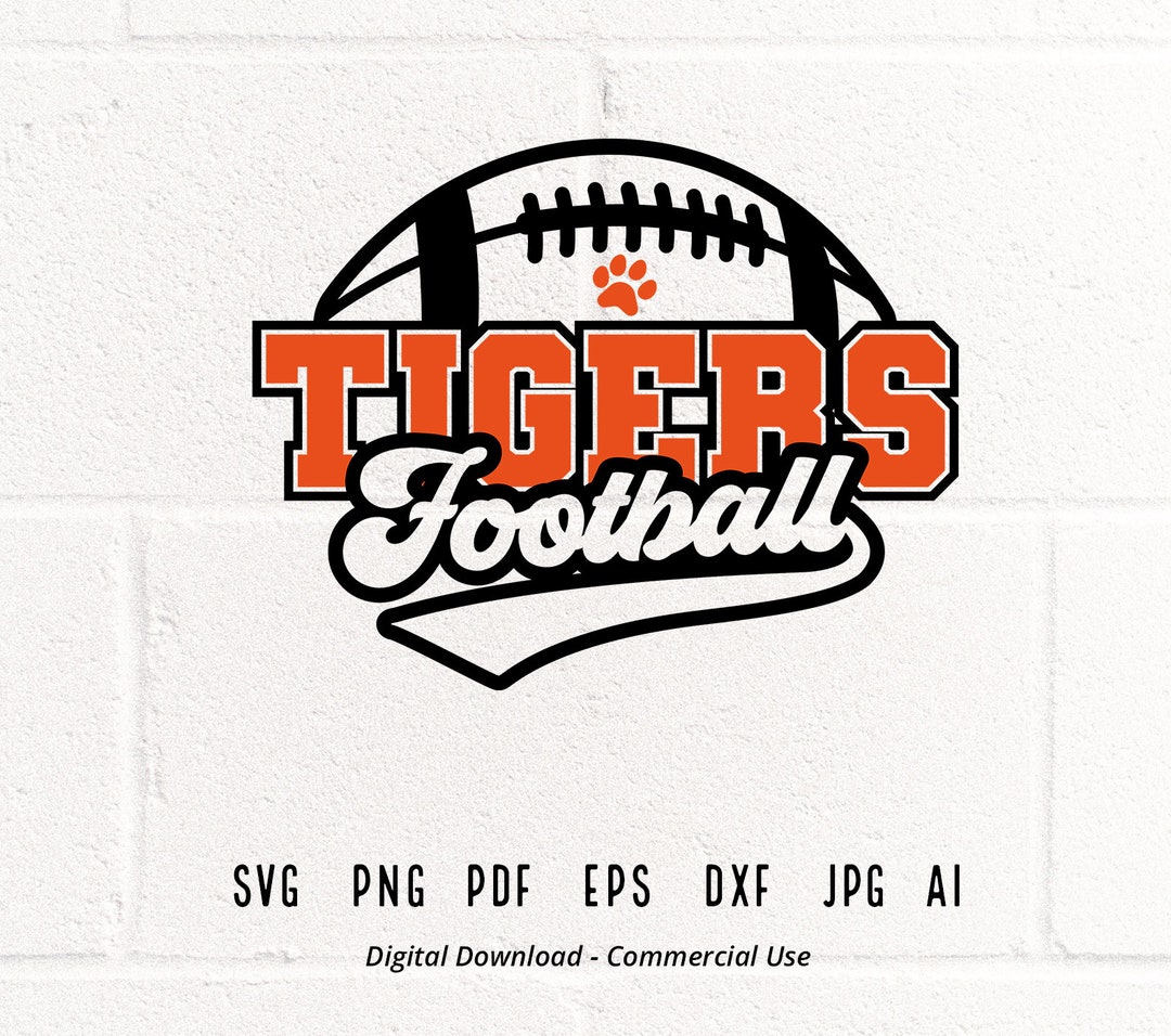 Tigers SVG PNG, Tiger Svg, Football Svg, Tiger Football Svg, Tigers ...
