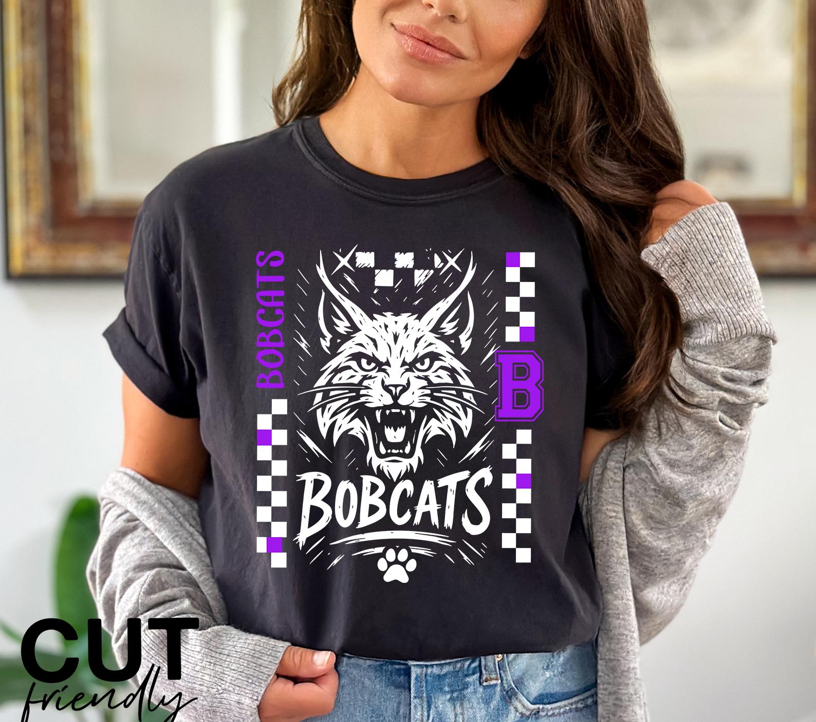 Bobcats Mascot SVG – Fierce Grunge Design, Cheer Mom Spirit Wear ...