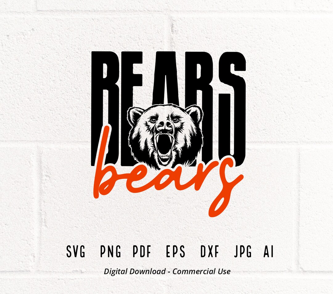 Bears SVG PNG, Bears Face Svg, Stacked Bears Svg, Bears Mascot Svg ...