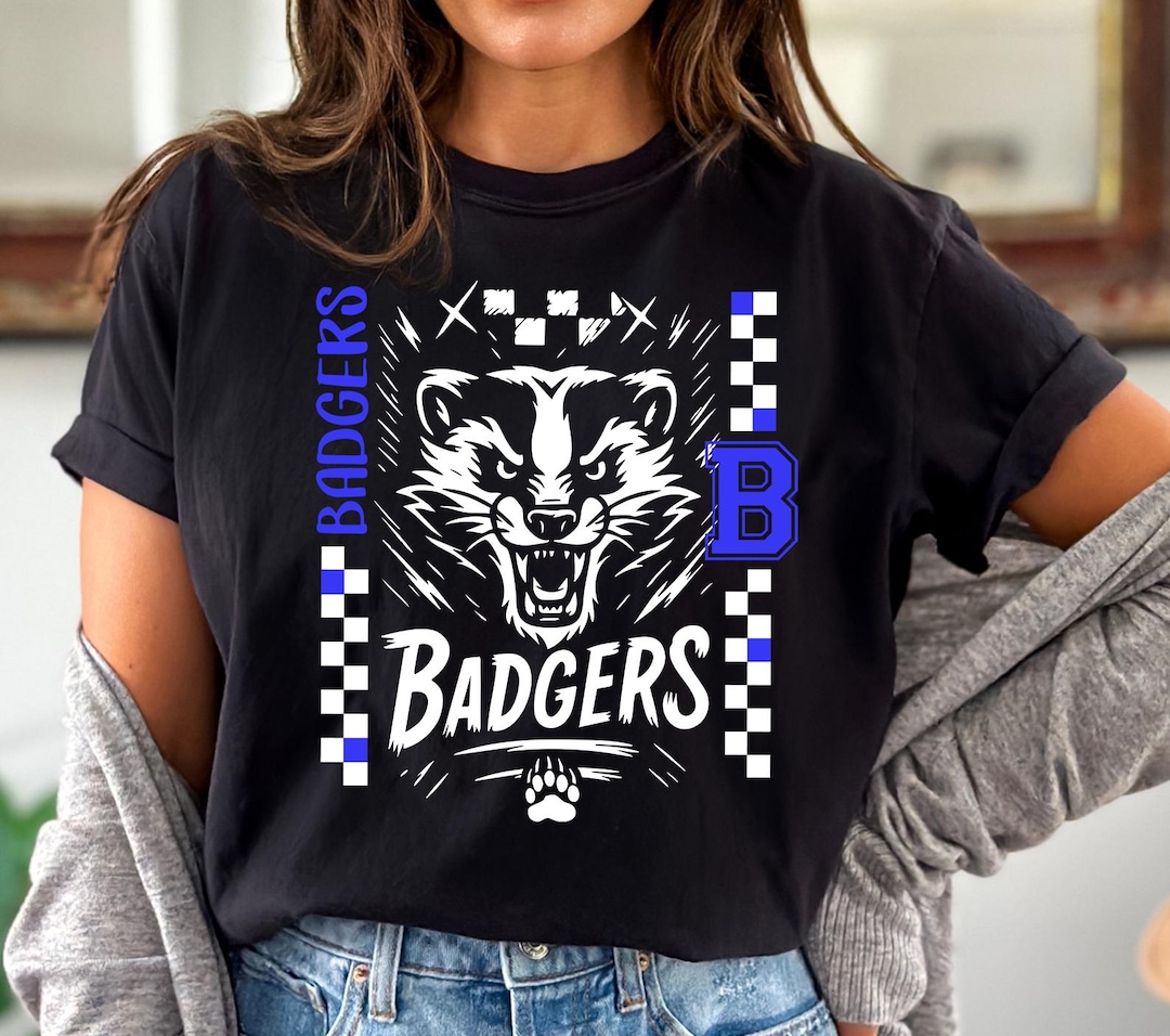 Badgers Mascot SVG – Retro Varsity Design, School Spirit PNG (digital ...