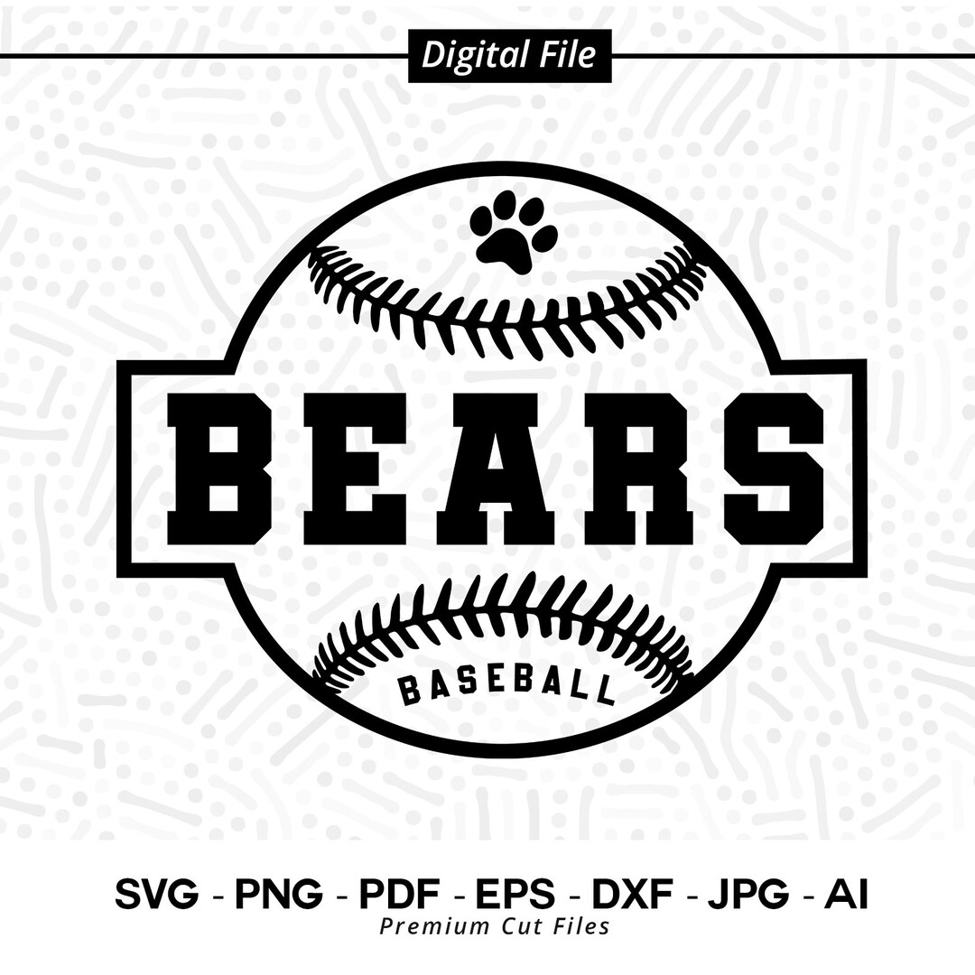 Baseball SVG PNG, Bears, Baseball, Svg, Bear Baseball, Bear, Bear ...