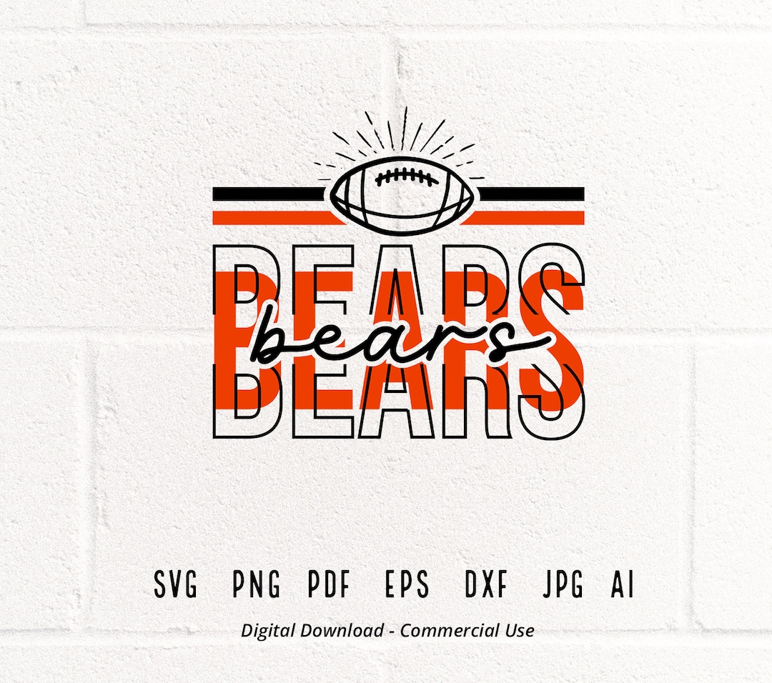 Bears Football SVG PNG, Bears Mascot Svg, Bears Svg, Bears School Team ...