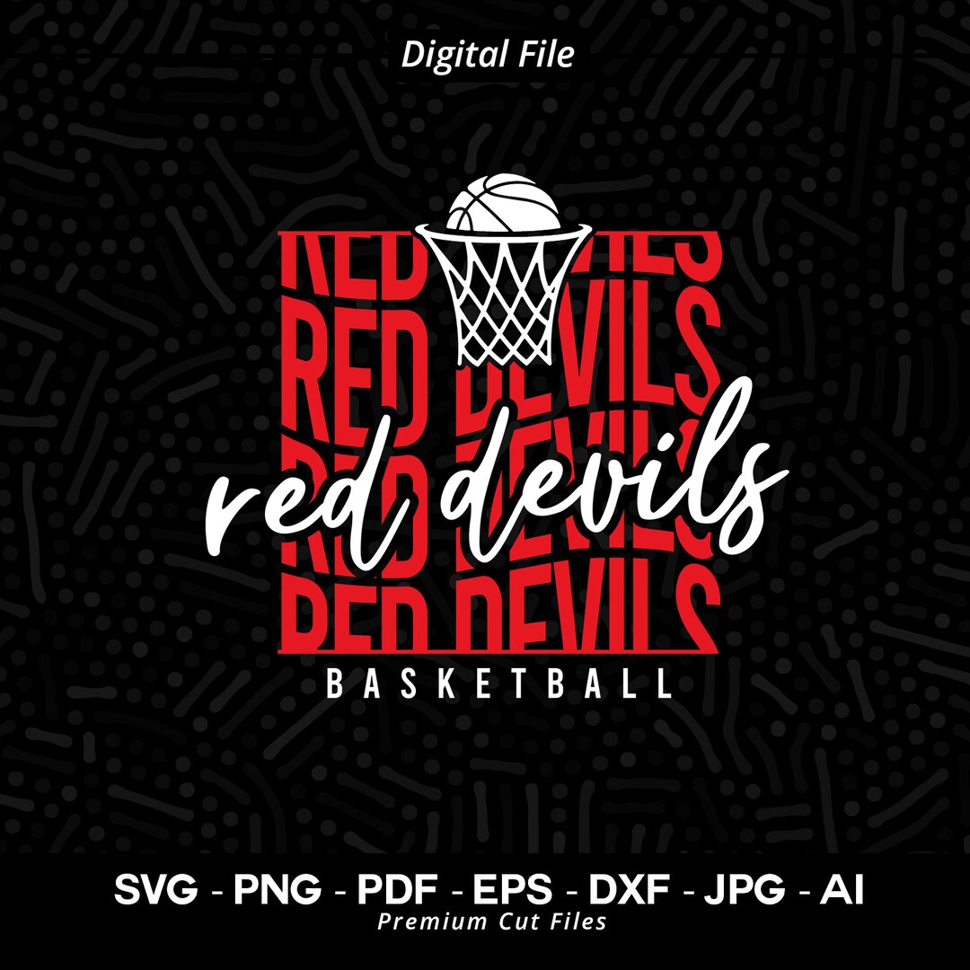Red Devils Svg, Red Devil Svg, Basketball Svg, Stacked Red Devils ...