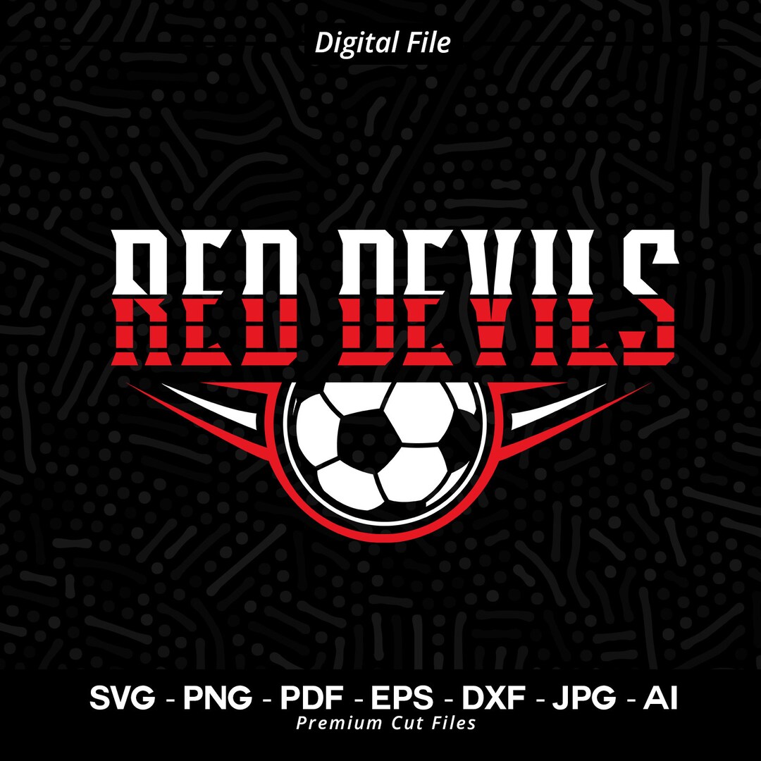 Red Devils Soccer Svg Png, Red Devils, Soccer Svg, Red Devil, Soccer ...