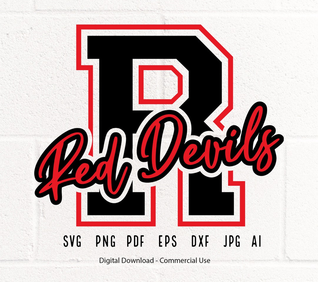 Red Devils SVG PNG, Red Devils Mascot Svg, Red Devils Cheer Svg, Red ...