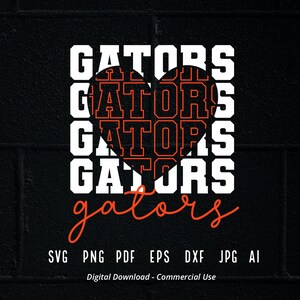 Stacked Gators SVG, Gators Mascot Svg, Gators Svg, Gators School Team ...