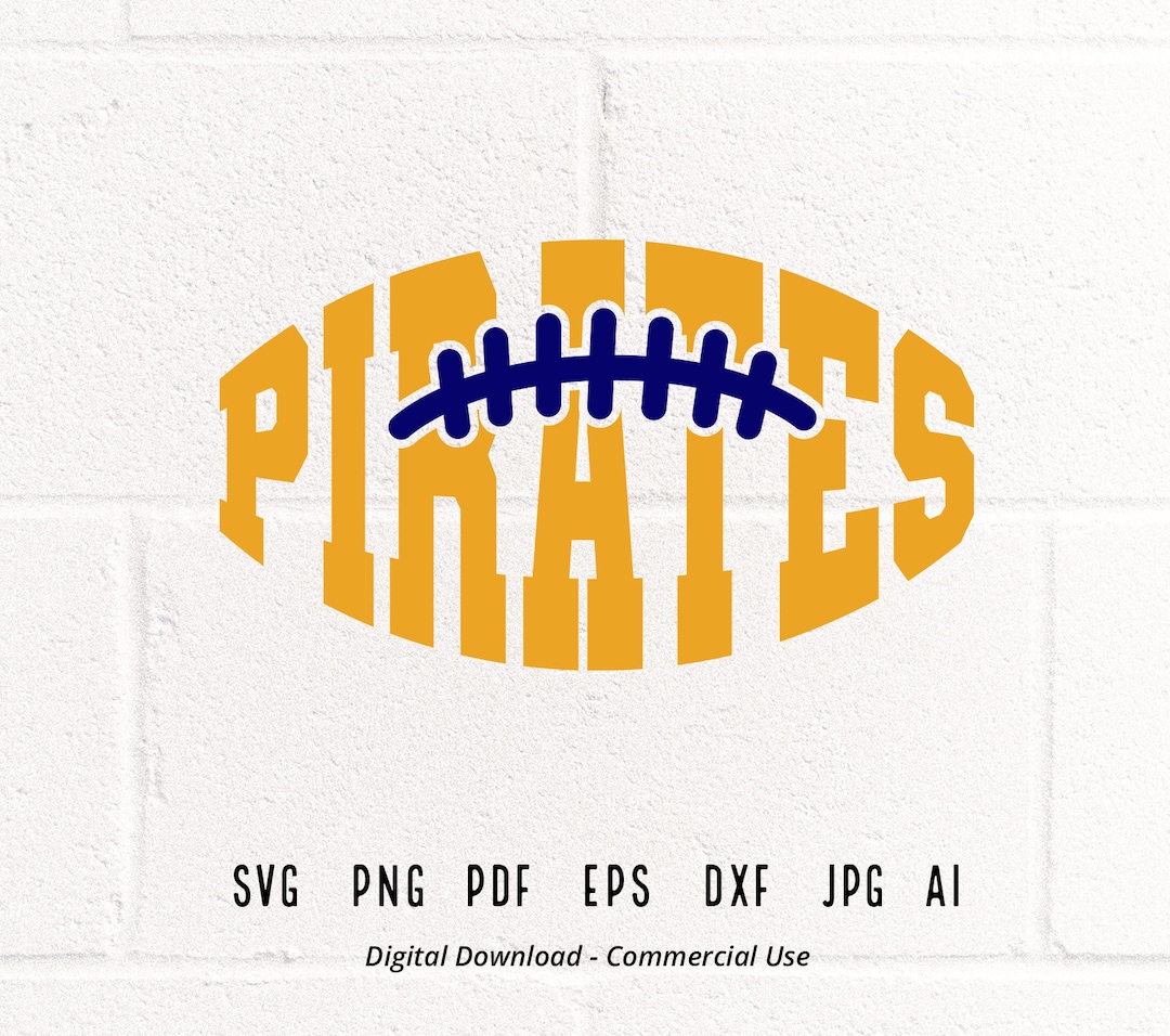 Pirates Football Mascot SVG PNG, School Spirit (digital Download) - Etsy
