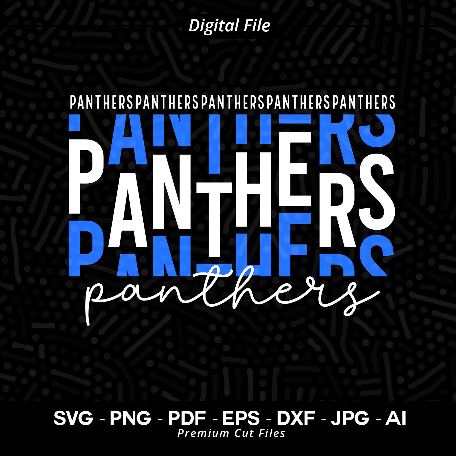 Stacked Panthers SVG, Typography Clipart (digital Download) - Etsy