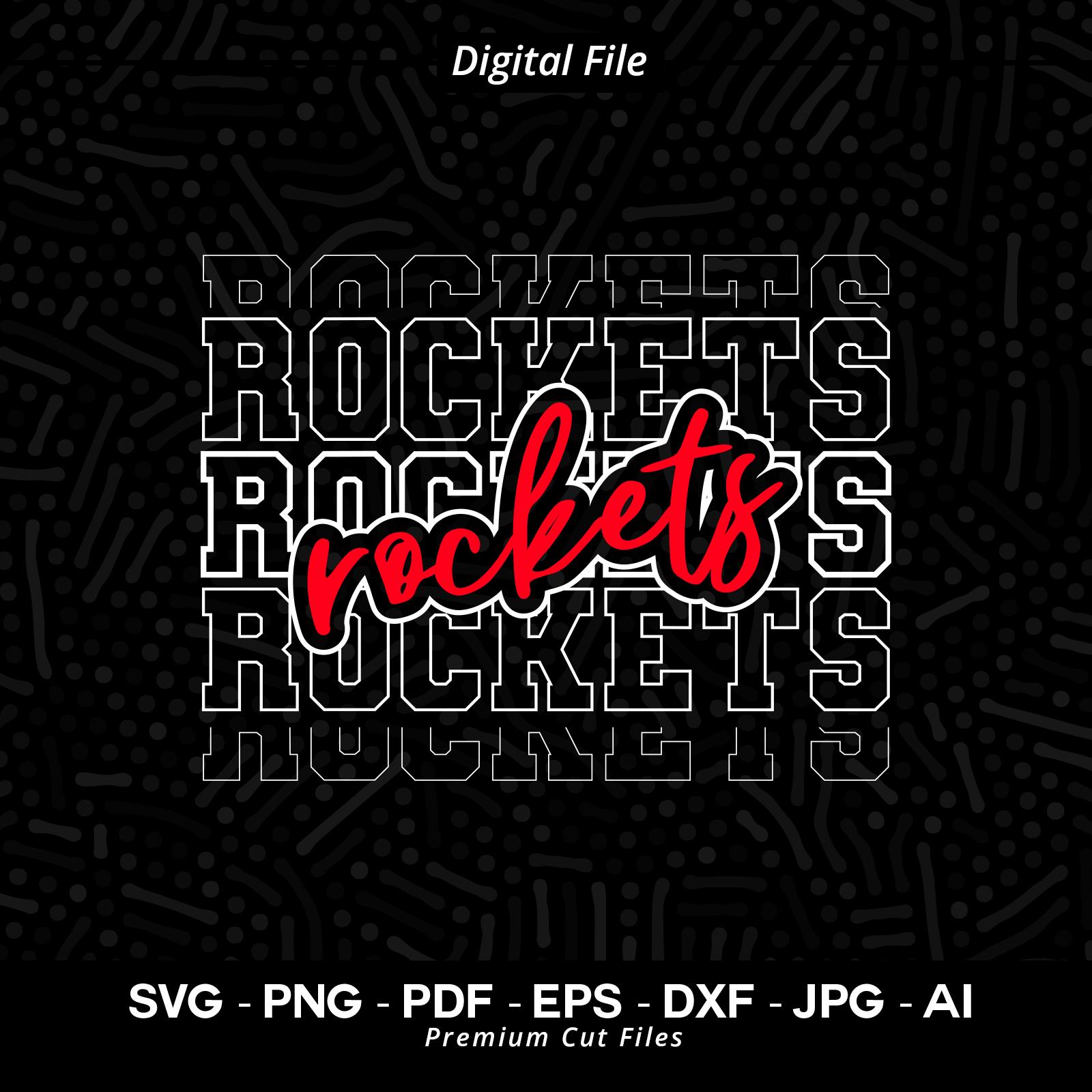 Rockets Stacked SVG, Mascot Cheer Design (digital Download) - Etsy