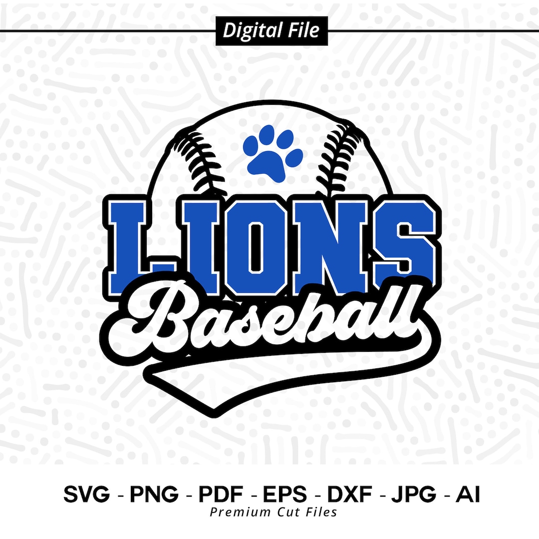 Baseball SVG PNG, Lion Baseball, Lion, Lions Svg, Baseball, Lion Paw ...
