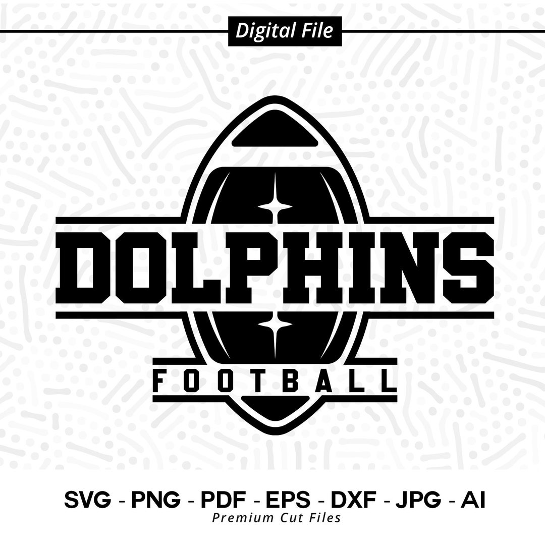 Football SVG PNG, Dolphins, Football, Svg, Dolphin Football Svg ...