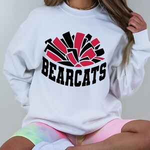 Bearcats SVG PNG, Bearcats Cheer SVG, Bearcats Mascot Svg, Bearcats Pom ...