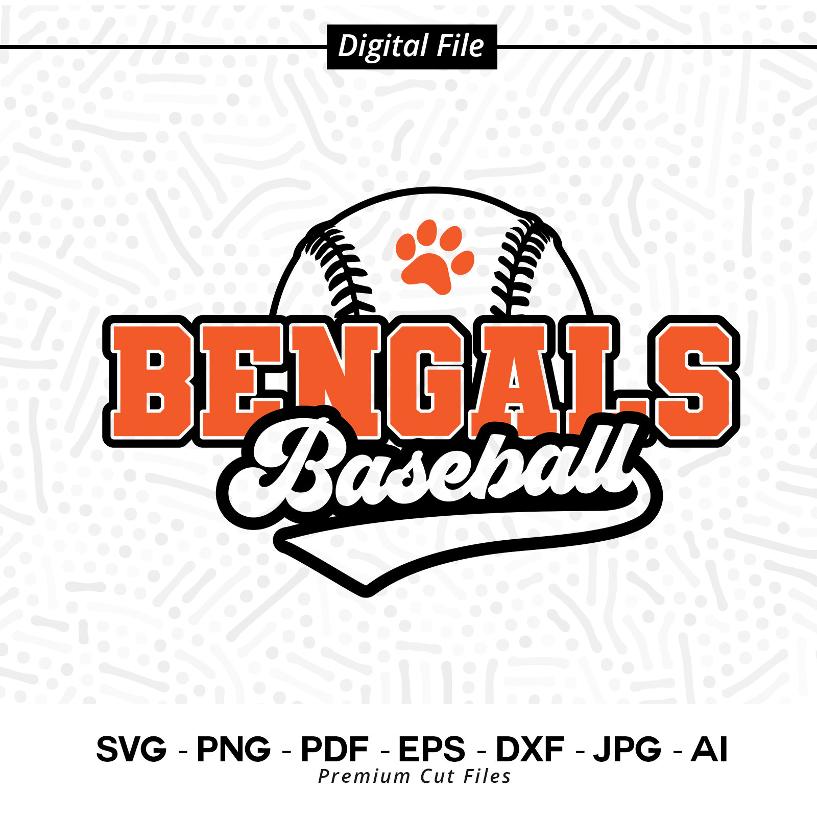 Bengal Baseball SVG, PNG, Clipart (digital Download) - Etsy