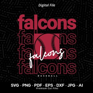Falcons Baseball SVG PNG, Baseball Svg, Falcons Svg, Baseball Shirt Svg ...