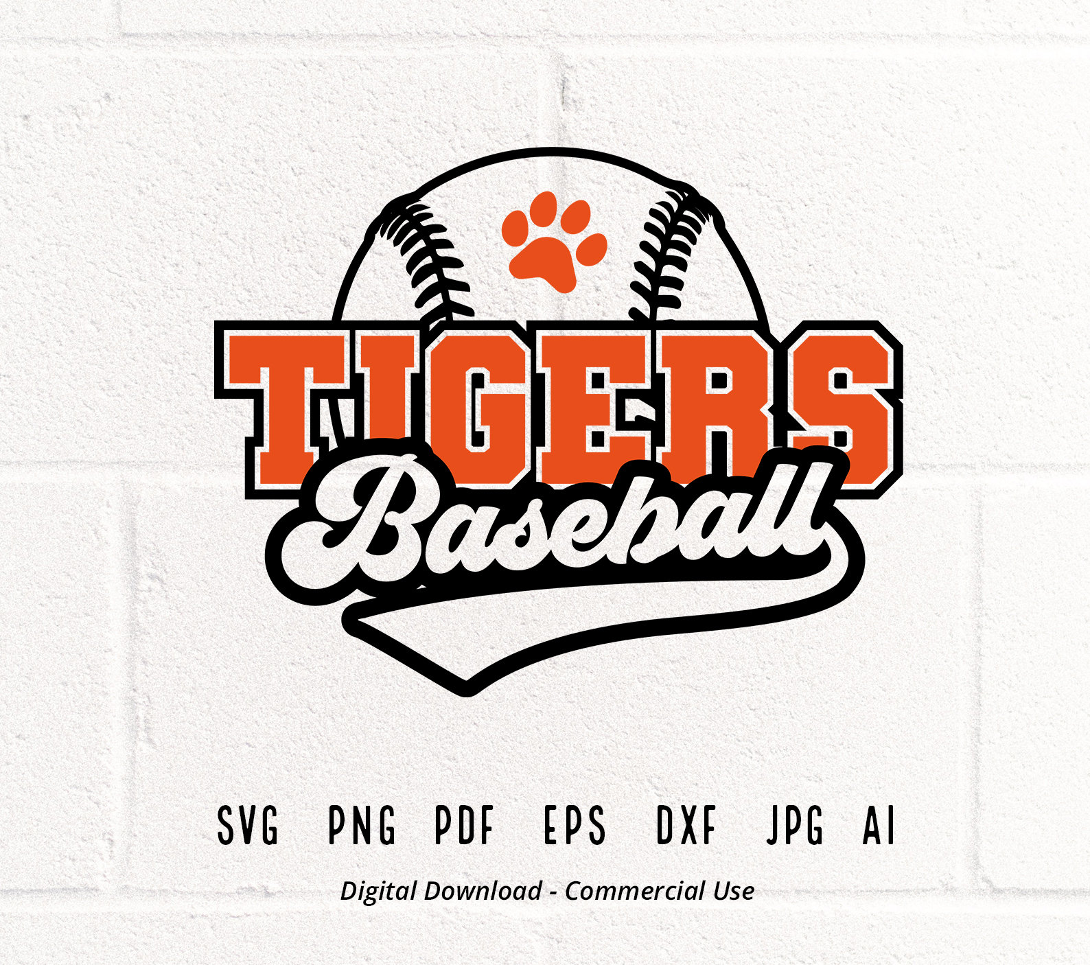 Tigres SVG PNG, Tigre svg, Béisbol svg, Tigre Béisbol svg, Sublimación ...