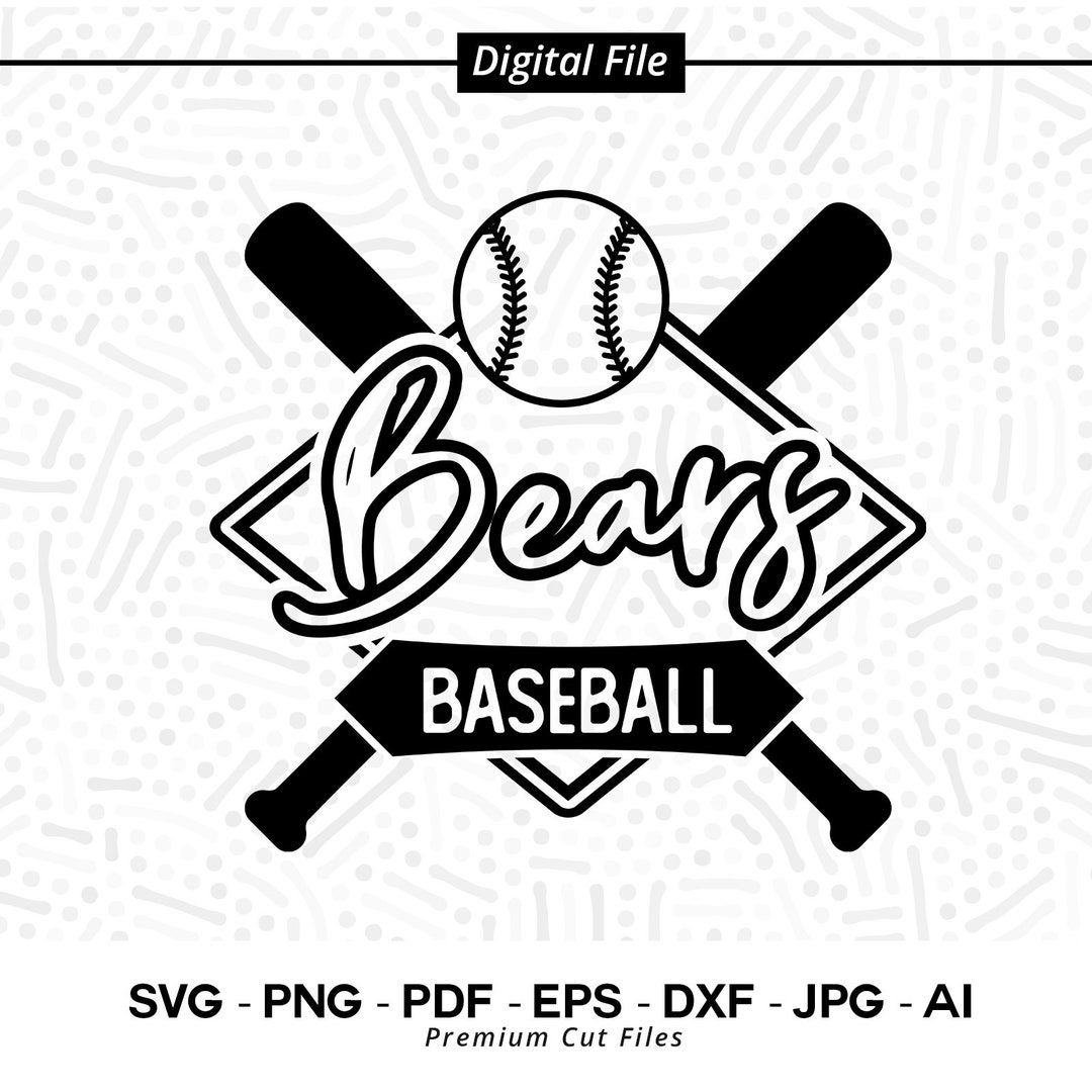 Baseball SVG PNG, Bears, Baseball, svg, Bear Baseball, Bear, Bear ...