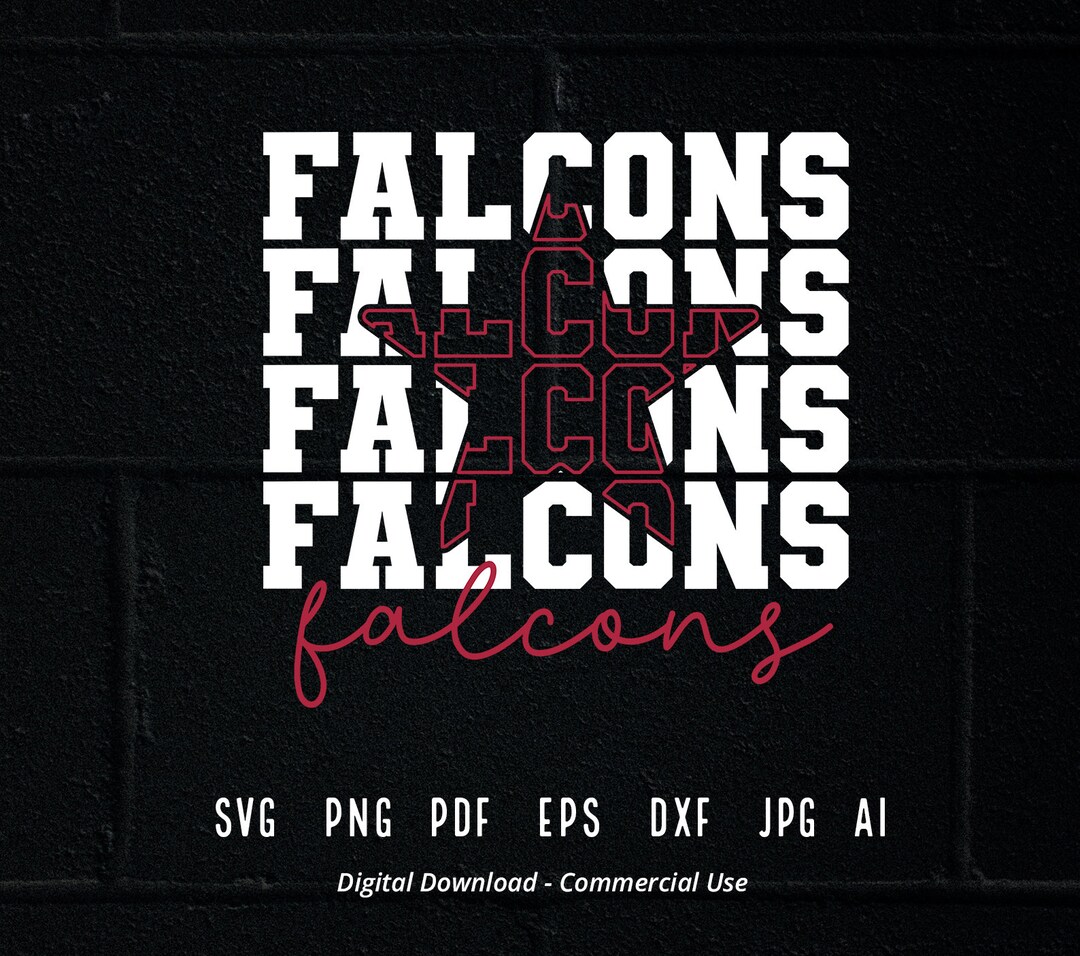 Stacked Falcons SVG, Falcons Mascot Svg, Falcons Svg, Falcons School ...