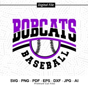Baseball SVG PNG, Bobcats, Baseball, Svg, Bobcat Baseball, Bobcat ...
