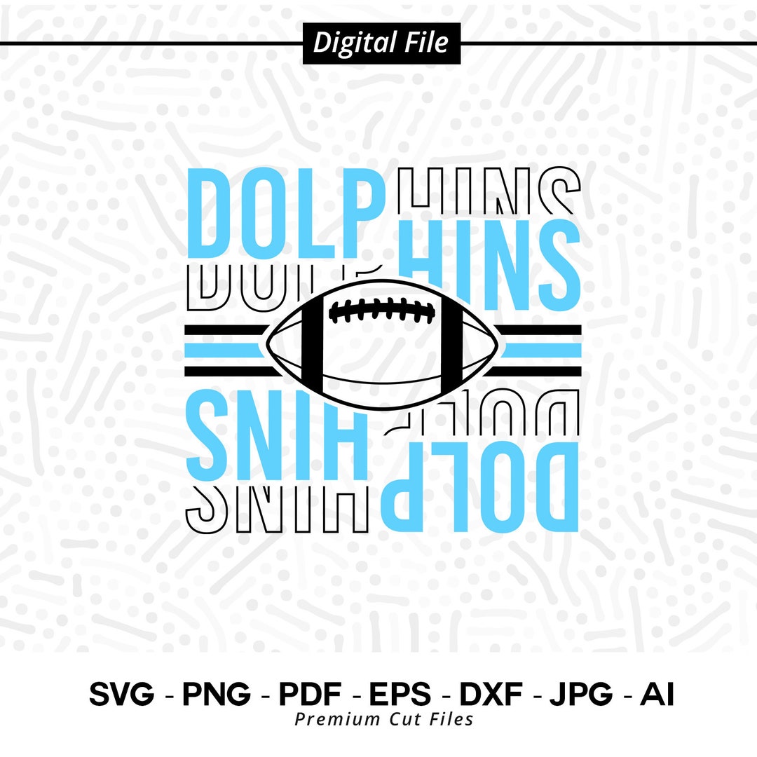 Dolphins Football SVG, Dolphins Svg, Dolphin Svg, Football Svg ...