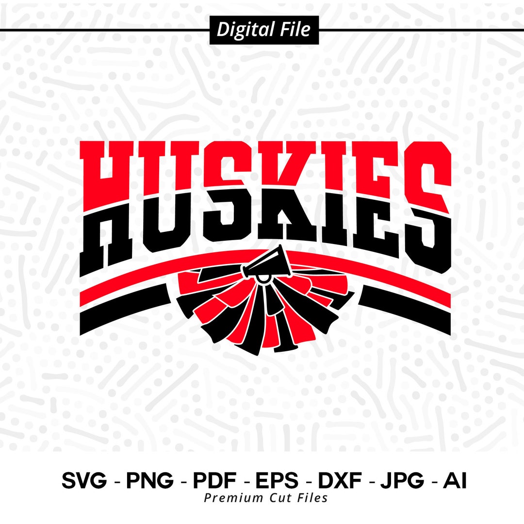 Huskies Cheer SVG, School Spirit Pom Pom (digital File) - Etsy