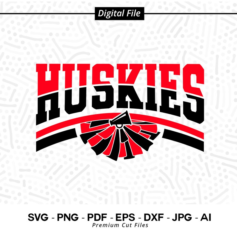 Huskies Cheer SVG, School Spirit Pom Pom (digital File) - Etsy
