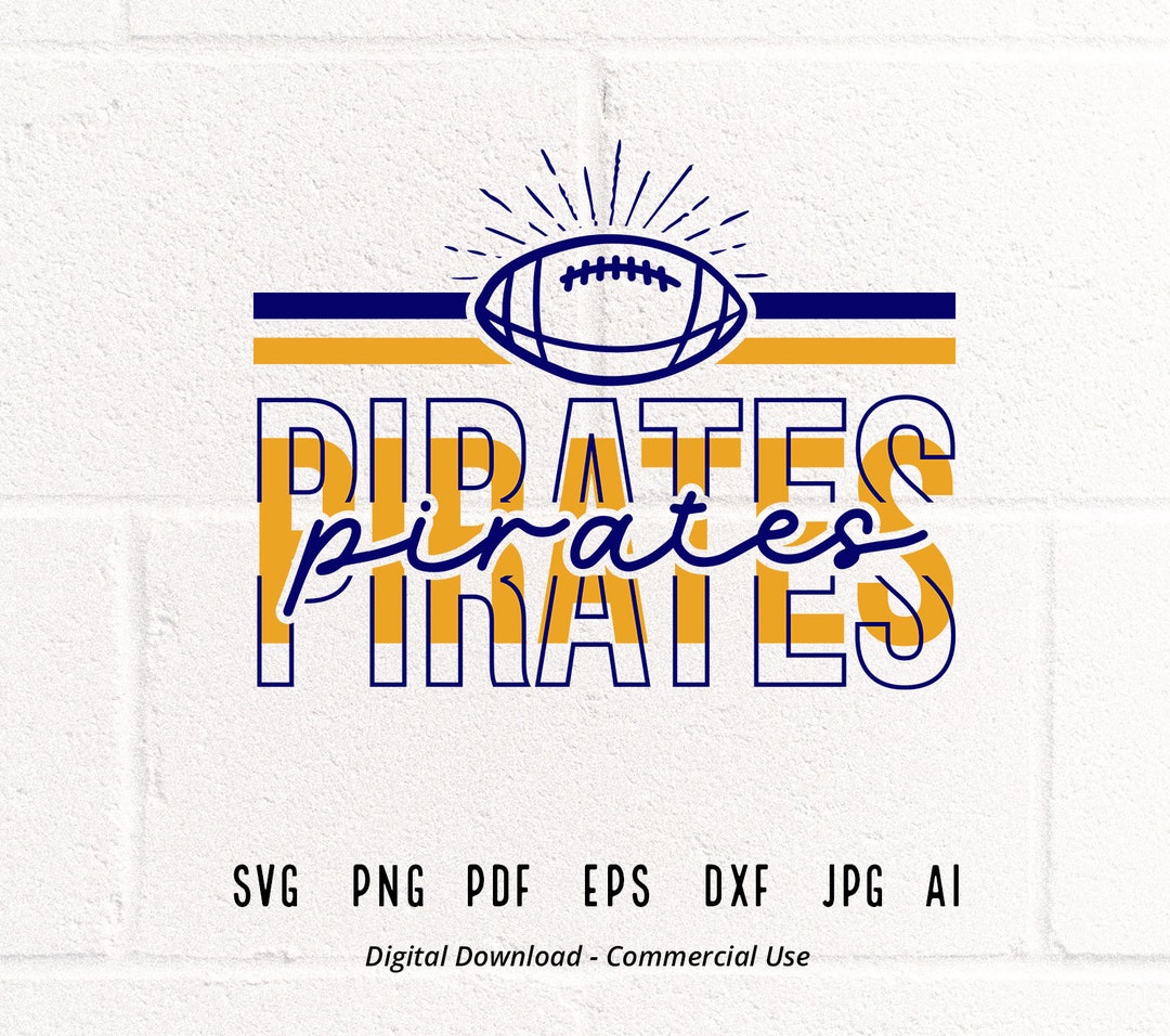 Pirates Football SVG PNG, Pirates Mascot Svg, Pirates Svg, Pirates ...