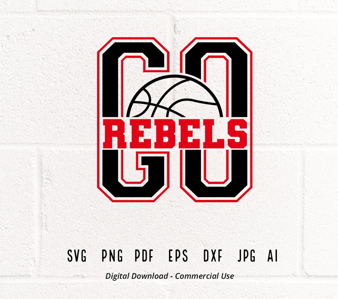 Rebel Basketball Svg, Rebel, Rebels, Basketball Svg, Png, Sublimation ...
