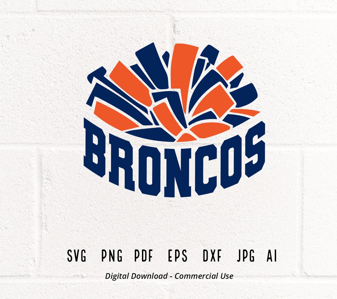 Bronco Cheer Svg, Bronco, Broncos, Cheer Svg, Png, Sublimation, Pom Pom ...