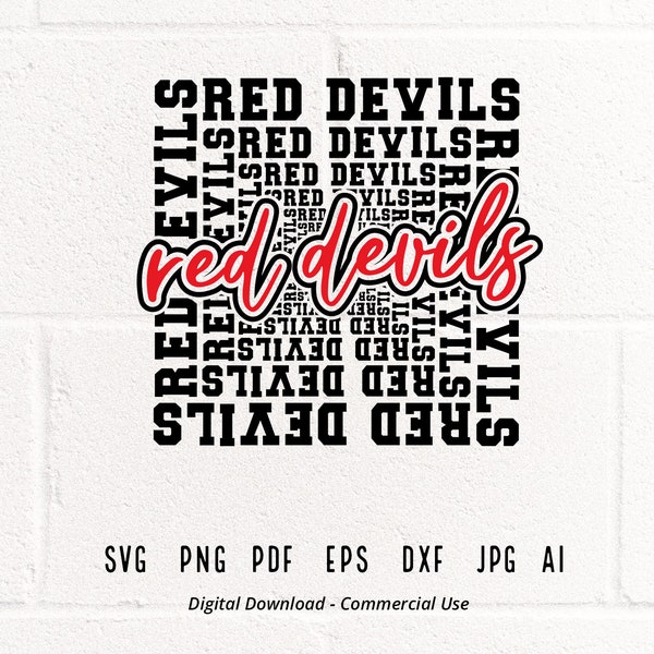 Red Devil Mascot Svg - Etsy