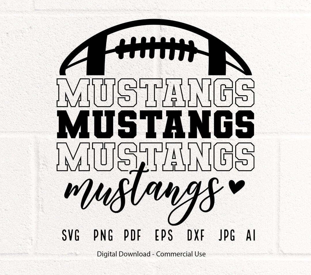 Stacked Mustangs SVG, Mustangs Mascot Svg, Mustangs Svg, Mustangs ...