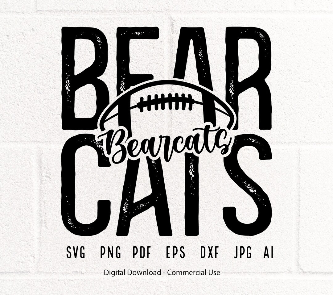 Bearcats SVG PNG, Bearcats Mascot Svg, Distressed Bearcats Svg ...