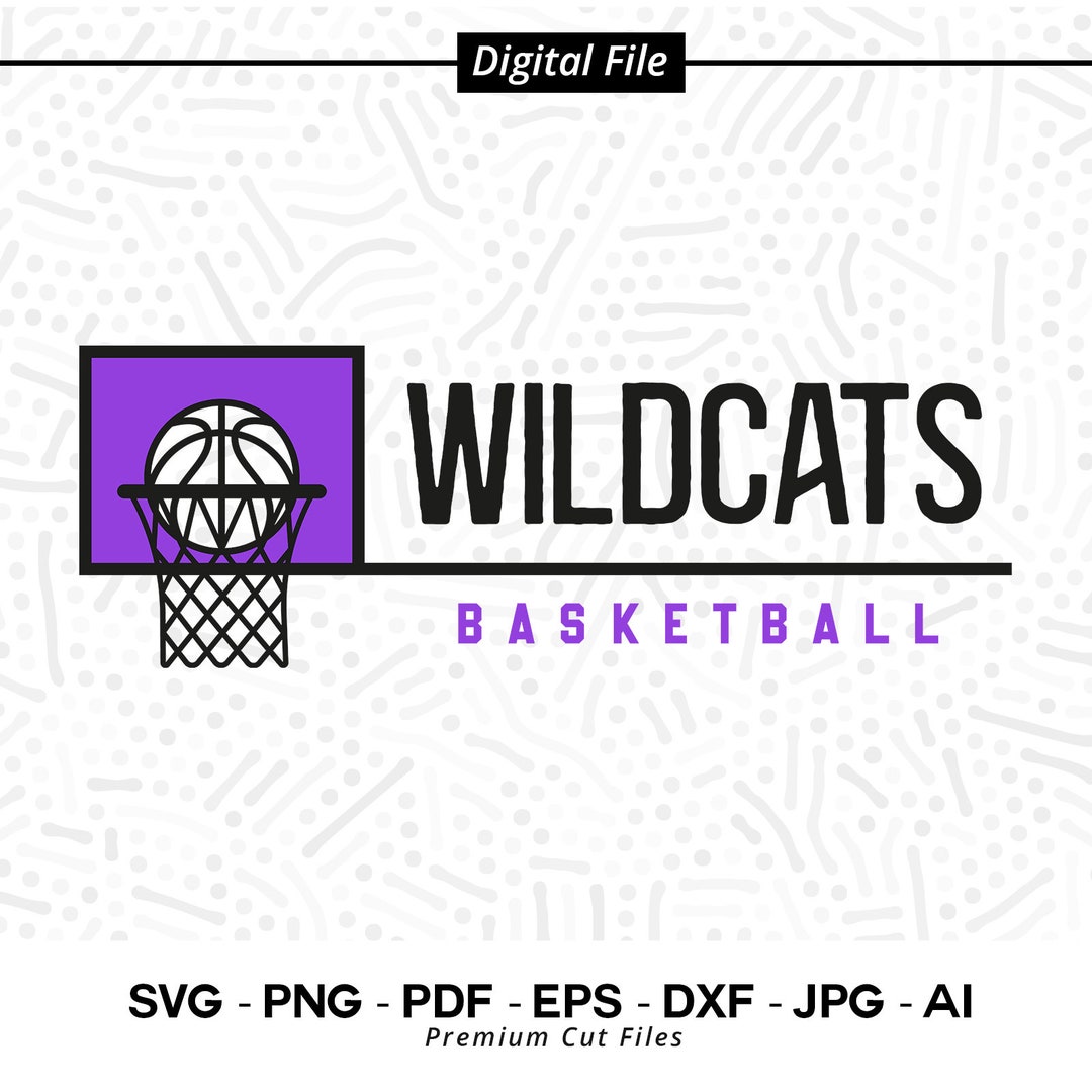 Basketball SVG PNG, Wildcats, Basketball, Svg, Wildcat Basketball ...
